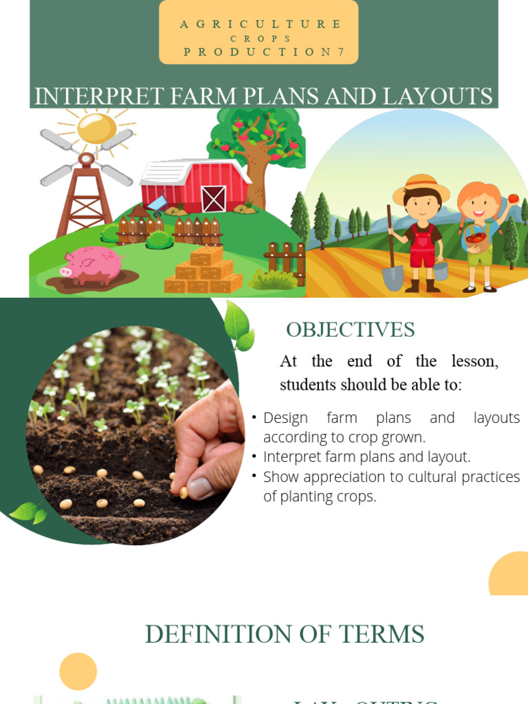 Lesson 7 Interpret Farm Plans and Lay Outs | PDF | Sowing | Agriculture