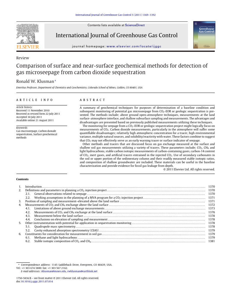 2011 - Comparison of Surface and Near-Surface Geochemical Methods For Detection of | PDF ...