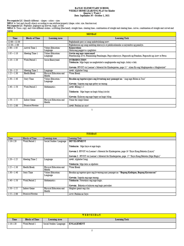 WHLP Q1 Week3 Final | PDF