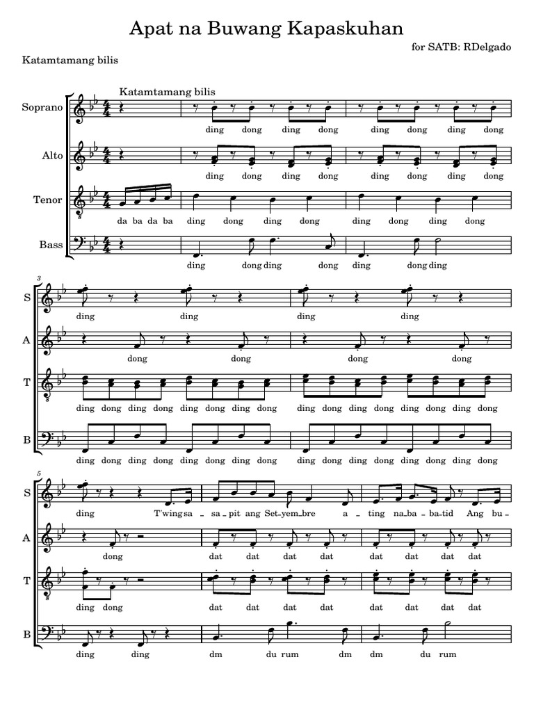 Apat Na Buwang Kapaskuhan Philippine Madrigal Singers | PDF