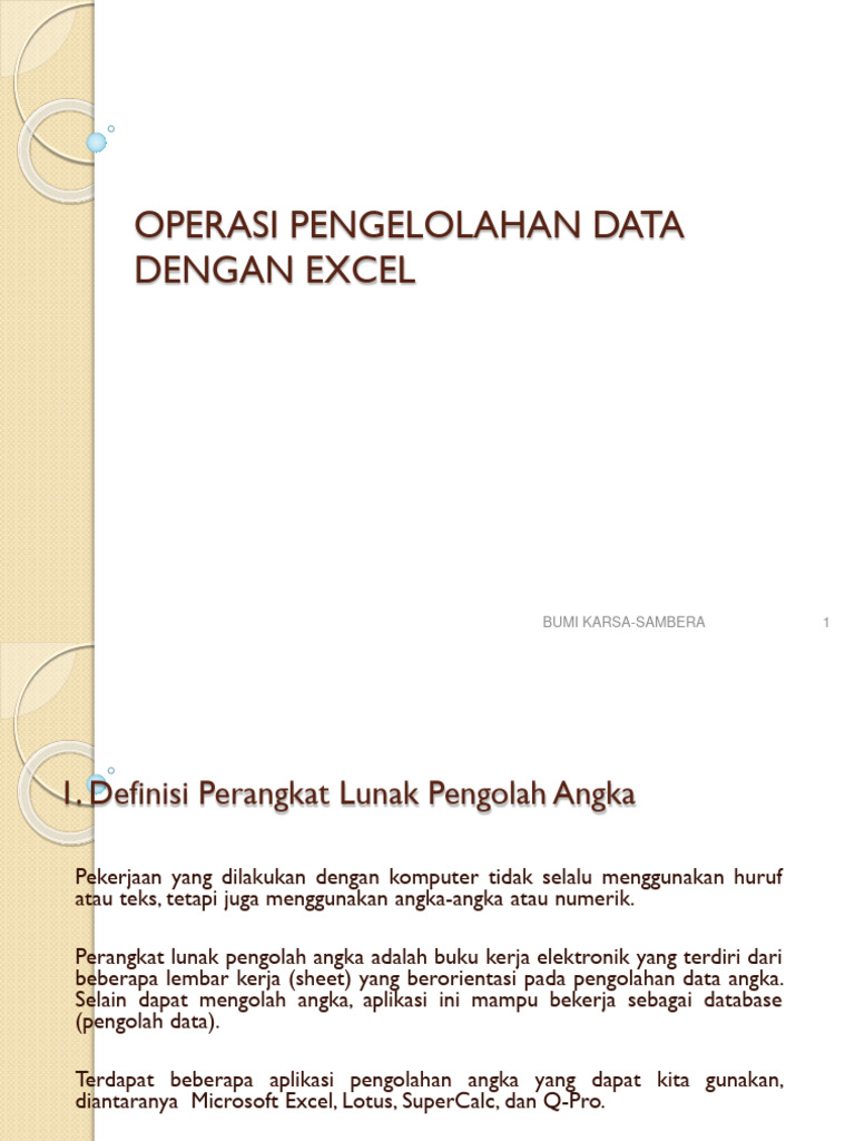 Belajar Excel | PDF