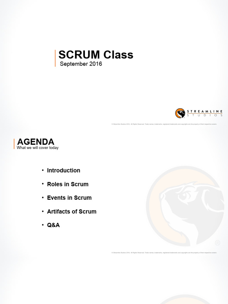 SLS Scrum 160921 | PDF | Scrum (Software Development) | Computing