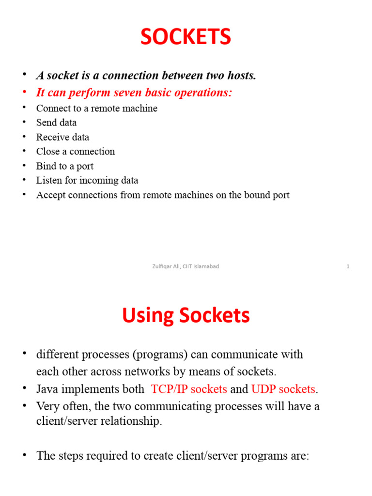 Using Sockects For Both TCPIP & UDP | PDF | Network Socket | Port (Computer Networking)