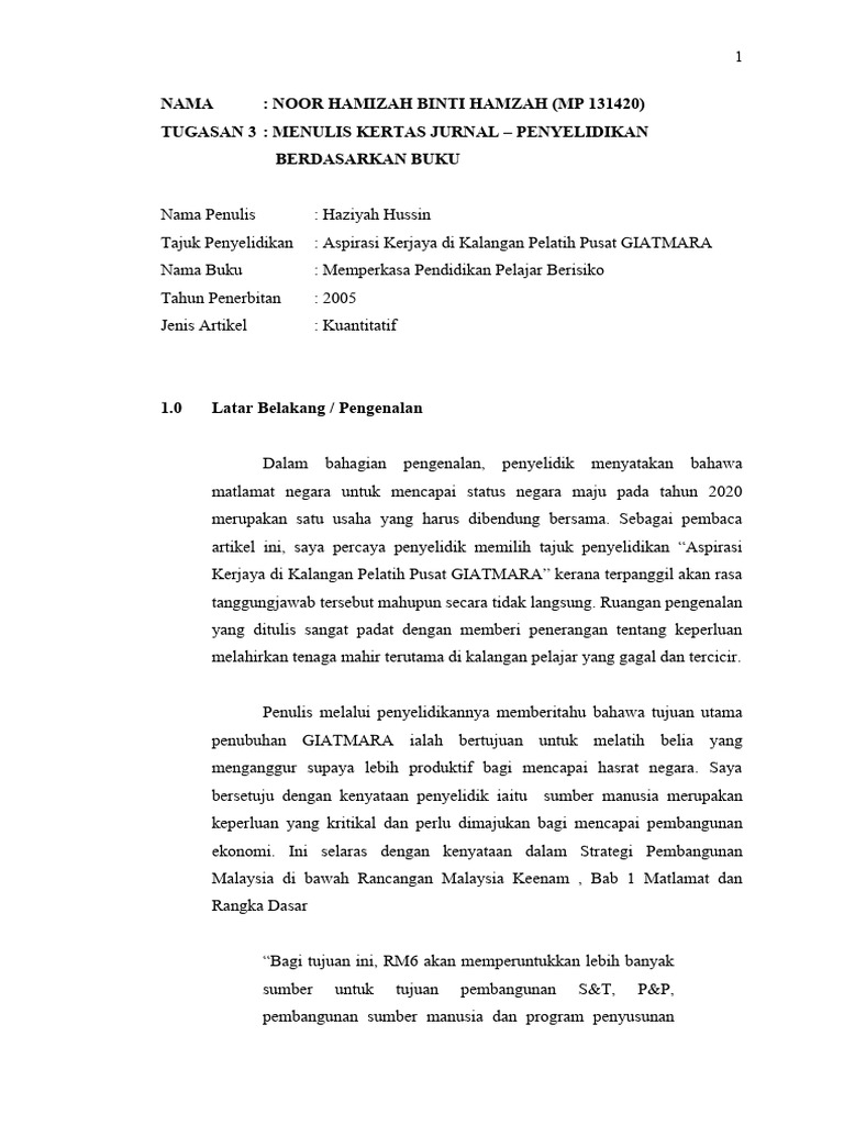 Assignment 3 Book Review Pdf