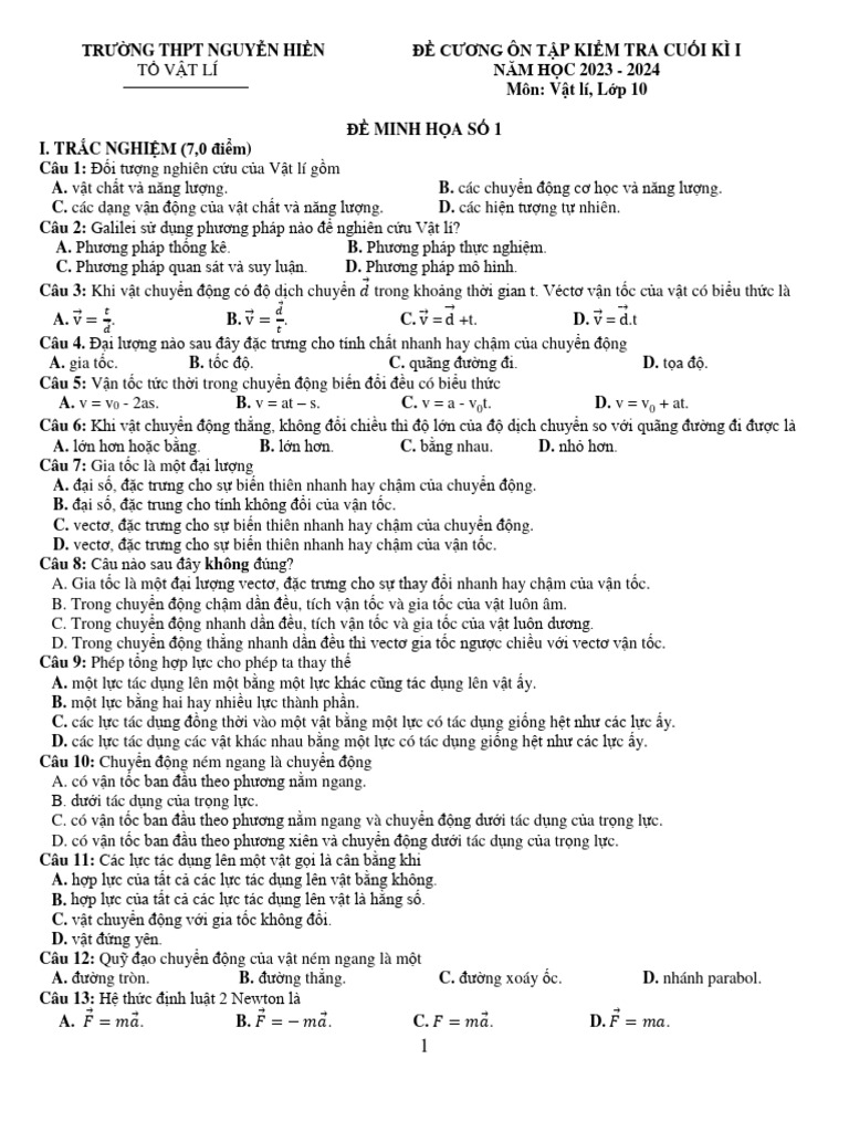 2324 - K10 - de Minh Hoa Cki | PDF