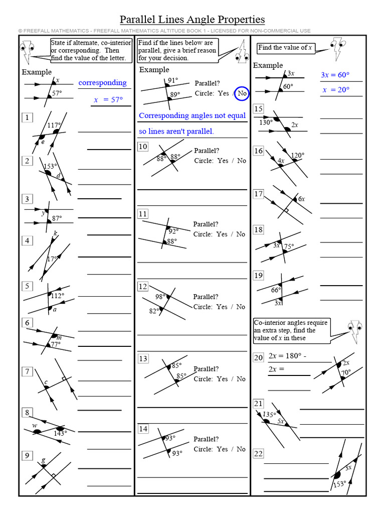 Angles + Parallel Lines | PDF