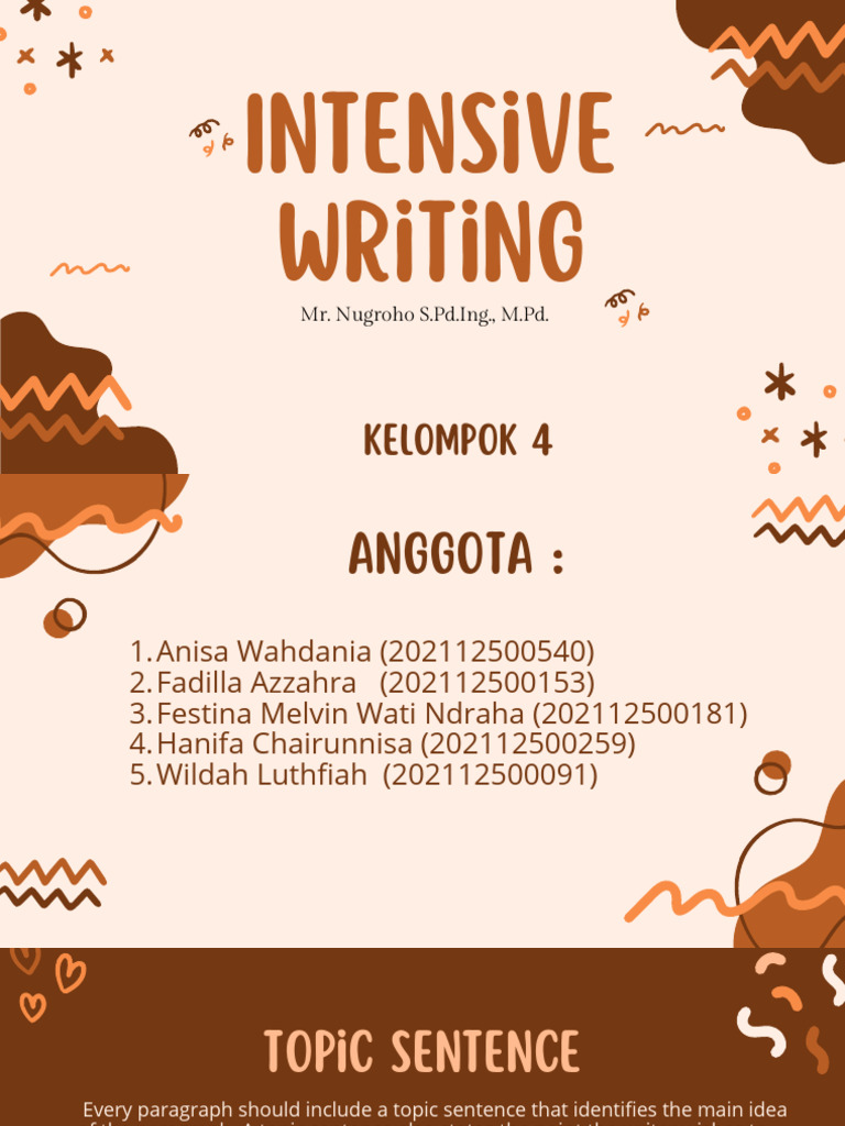 Intensive Writing Kelompok 4 | PDF