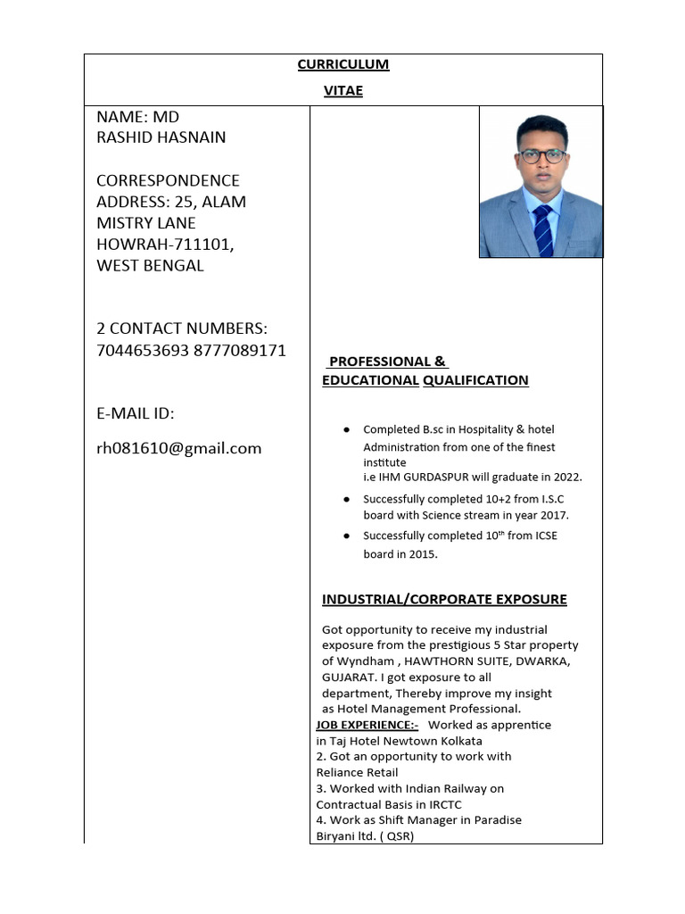 RAshid CV 2 | PDF