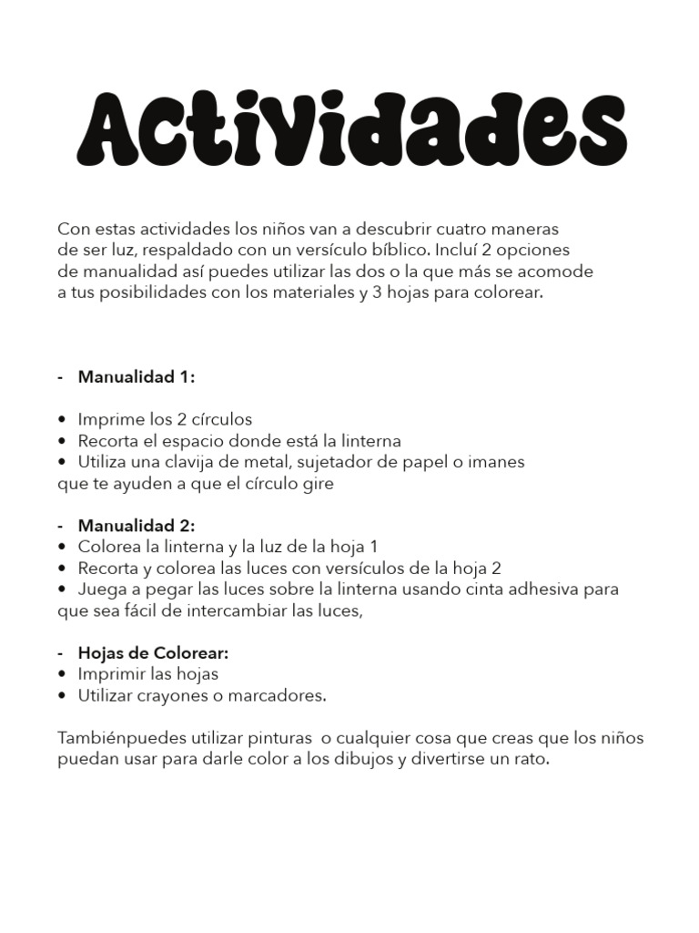 Actividades | PDF