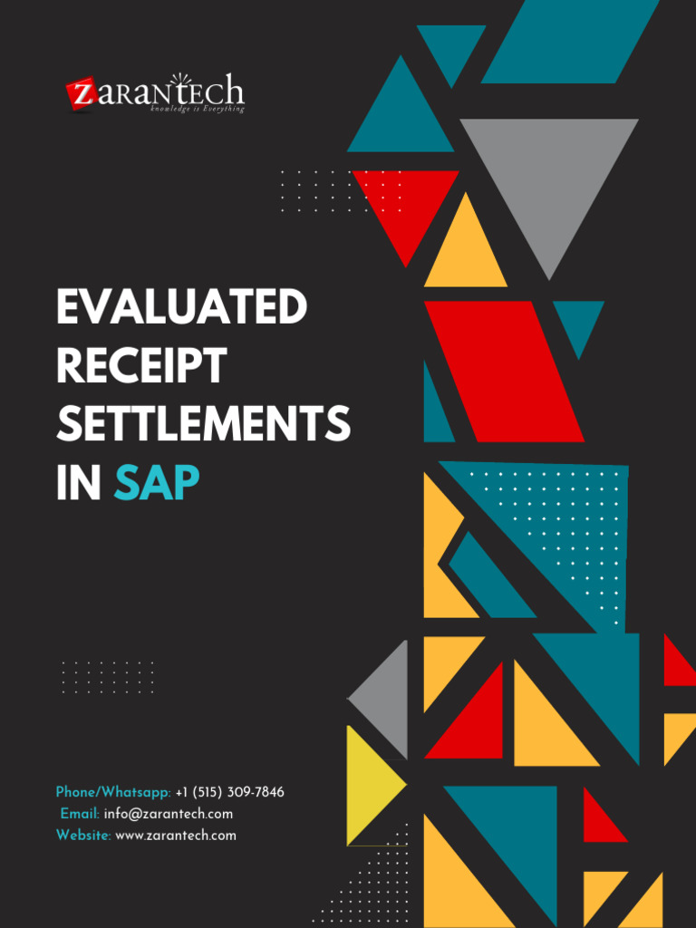 EVALUATED RECEIPT SETTLEMENTS in SAP | PDF | Receipt | Invoice