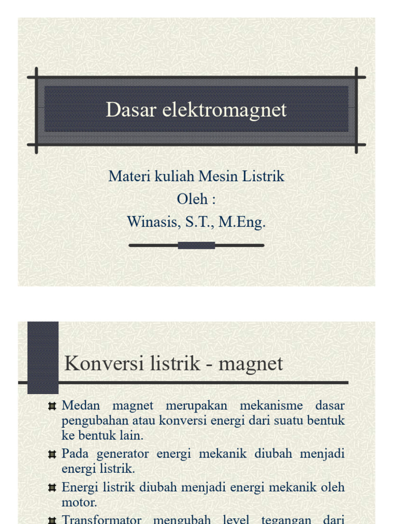 Dasar Elektromagnet | PDF | Sains & Matematika | Teknologi & Rekayasa