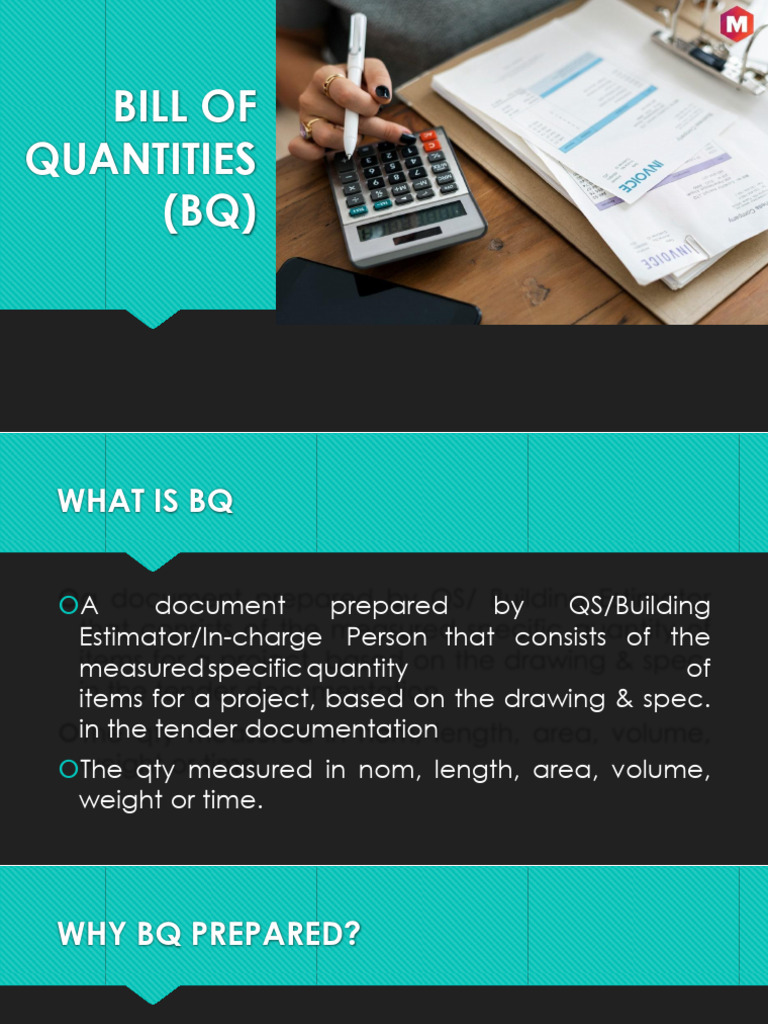 Lecture 07 Bill of Quantities | PDF | Measurement