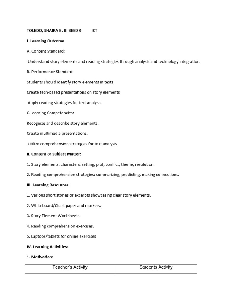 LP Eng 2 | PDF | Reading Comprehension | Plot (Narrative)