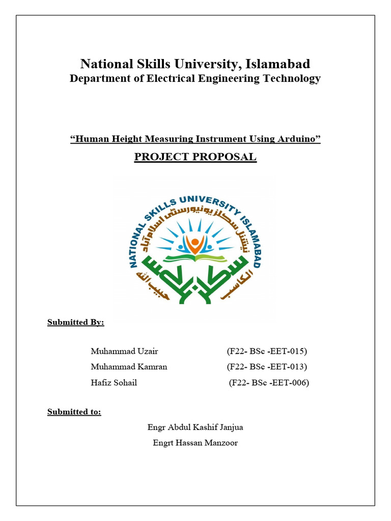 Project Proposal Report I&M | PDF | Arduino | Body Mass Index