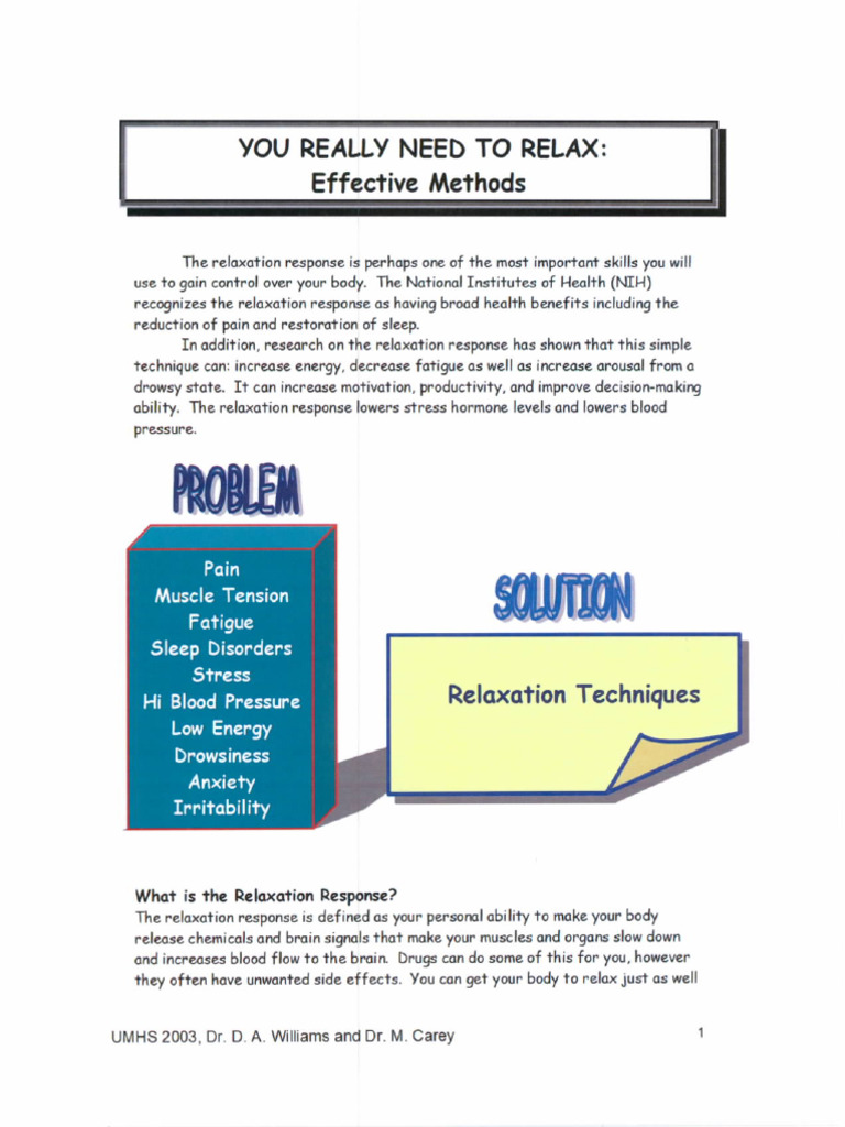 You Really Need To Relax | PDF