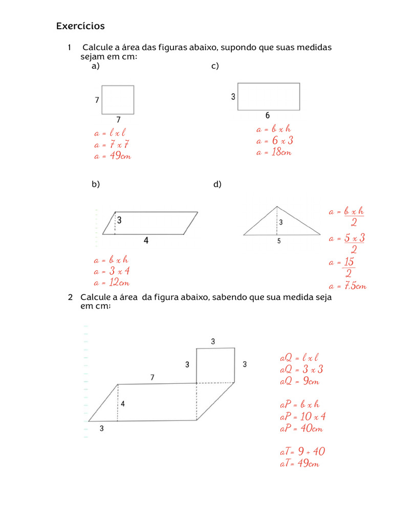 Exercício Polígonos | PDF