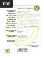 Barangay Clearance Sample | PDF | Taxes | Philippines