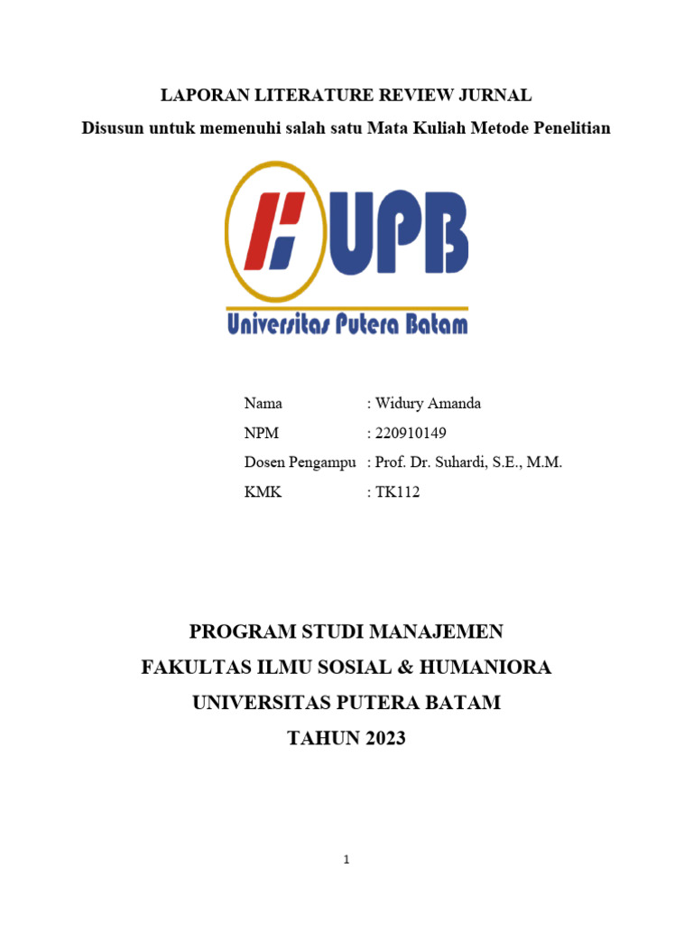 Laporan Literature Review Jurnal | PDF