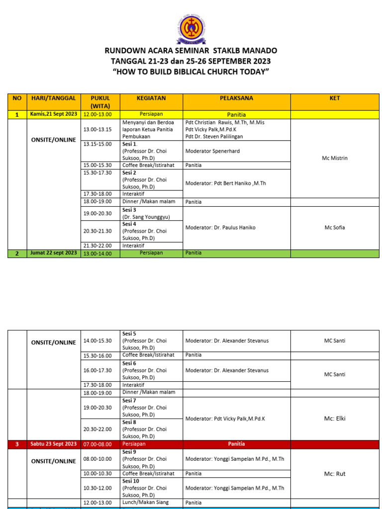 RUNDOWN SEMINAR 2023 | PDF