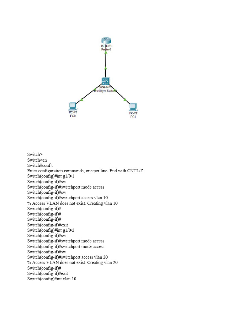 Ping Vlan | PDF | Network Switch | Router (Computing)