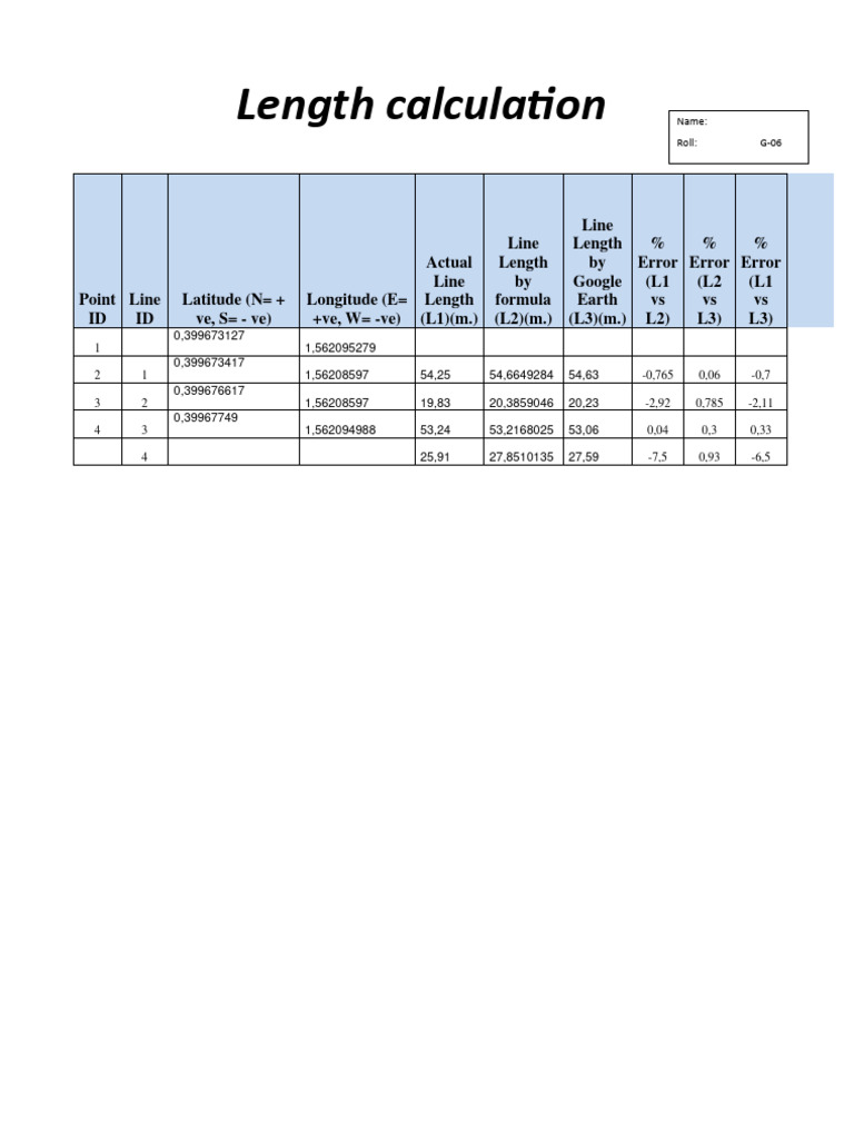 Length Calculation | PDF