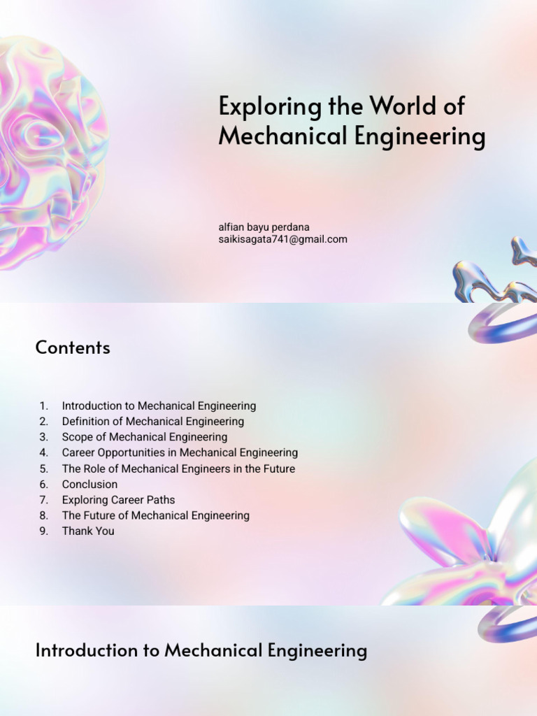 Exploring The World of Mechanical Engineering | Download Free PDF | Engineering | Mechanical ...