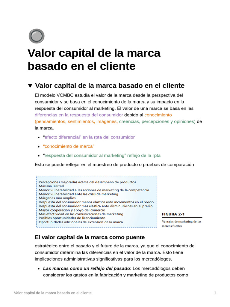 Valor Capital de La Marca Basado en El Cliente | Descargar gratis PDF | Marca | Marketing