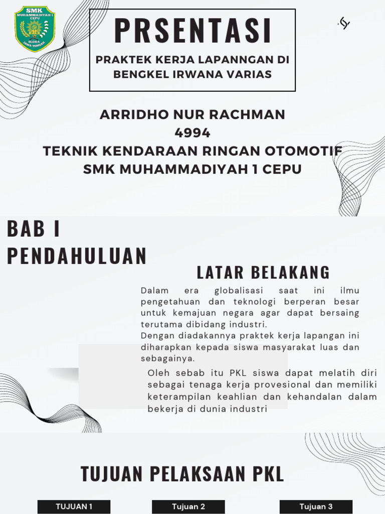Laporan PKL di Bengkel Irwana | PDF | Karier & Perkembangan | Bisnis