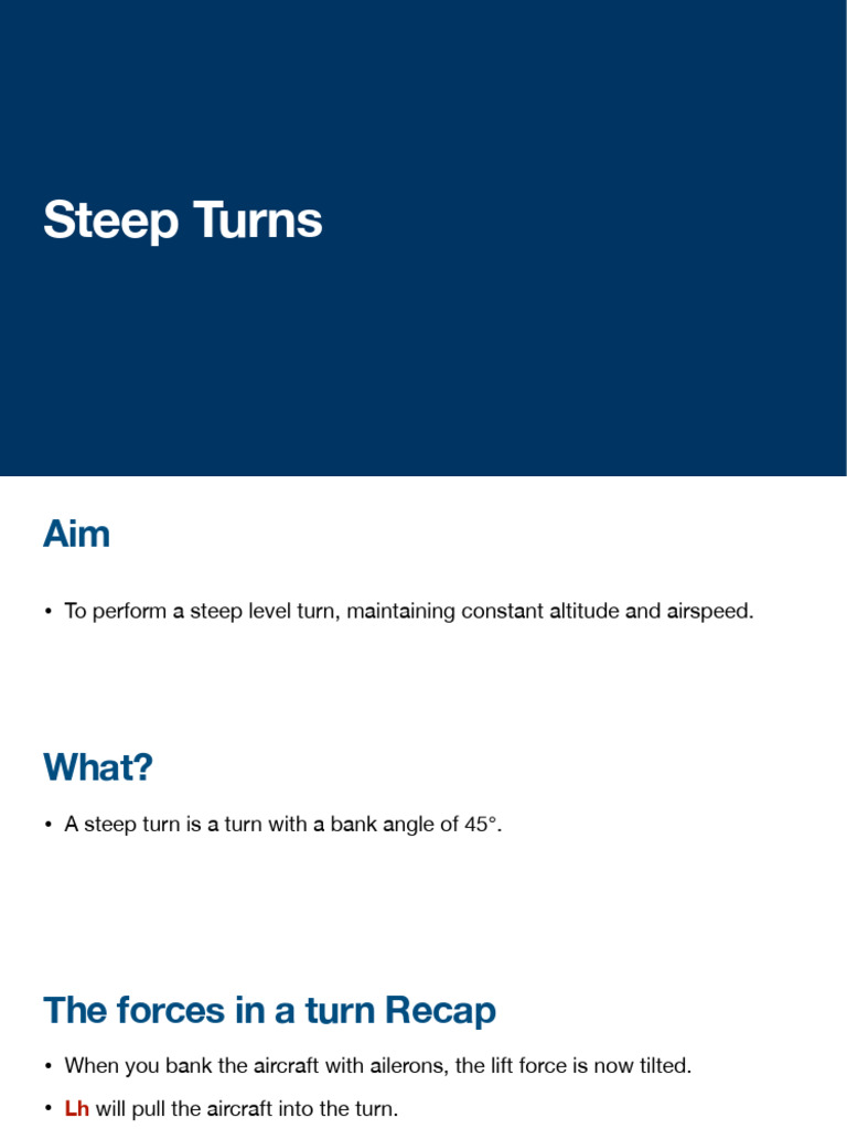 Steep Turn Techniques and Standards | PDF | Transport | Dynamics ...