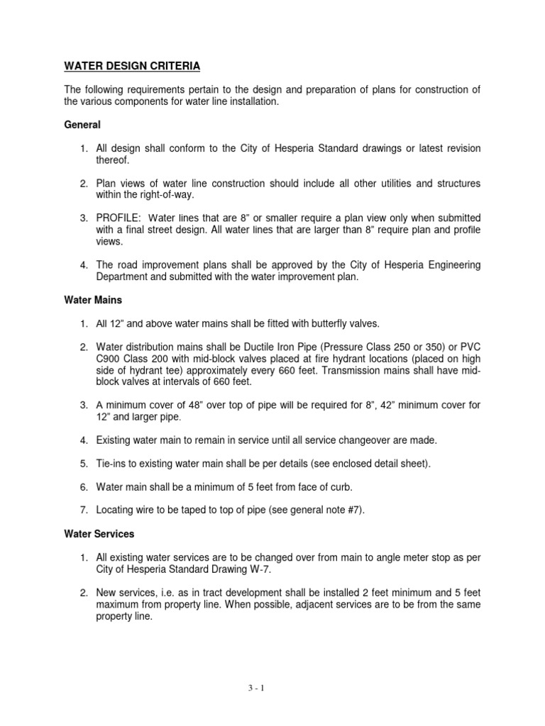 Design Criteria_MANHOLE | PDF | Sanitary Sewer | Pipe (Fluid Conveyance)