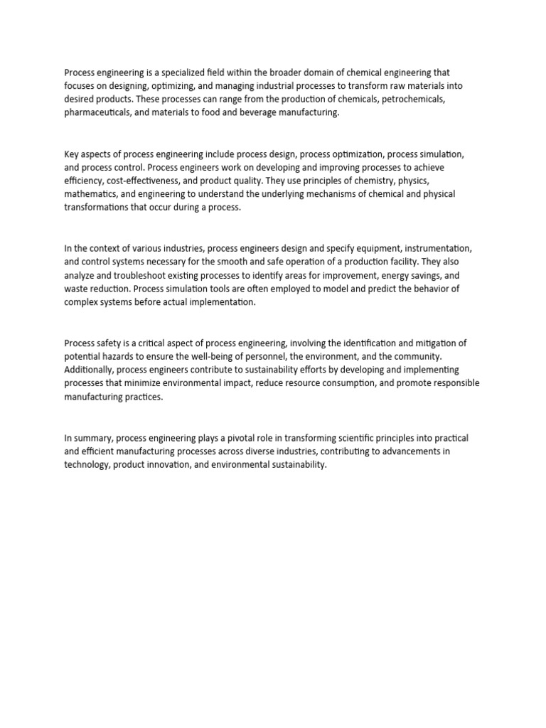 Process Engineering | PDF