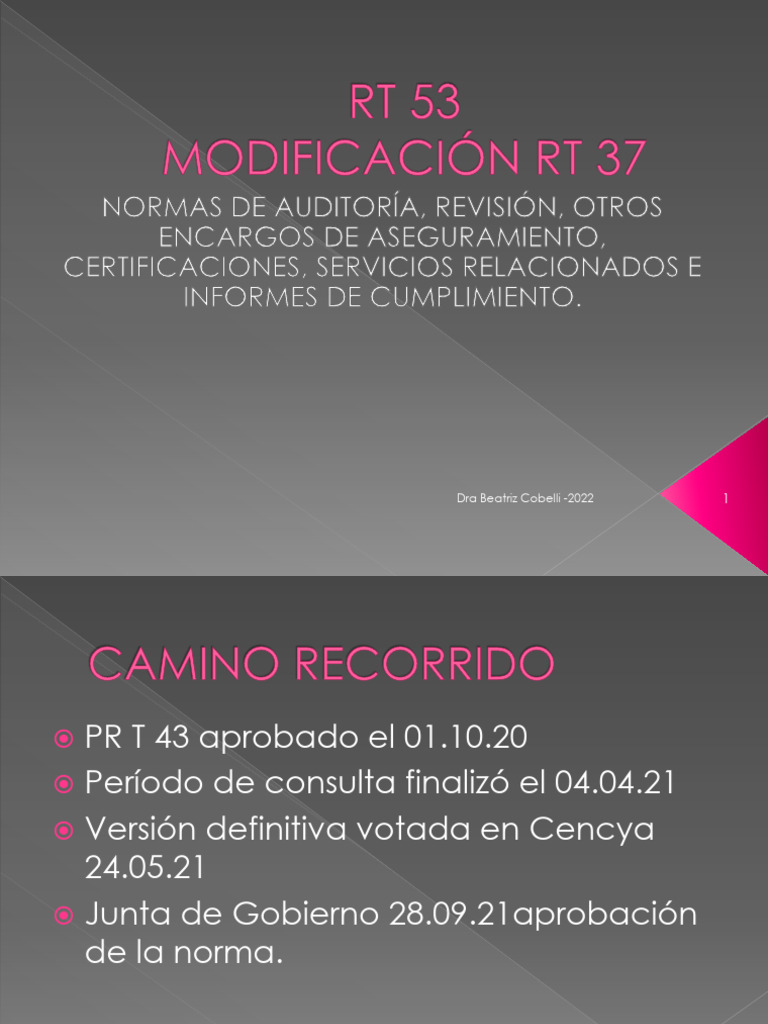 5258-Nueva RT 53 Modificatoria RT 37 | PDF | Auditoría | Contralor