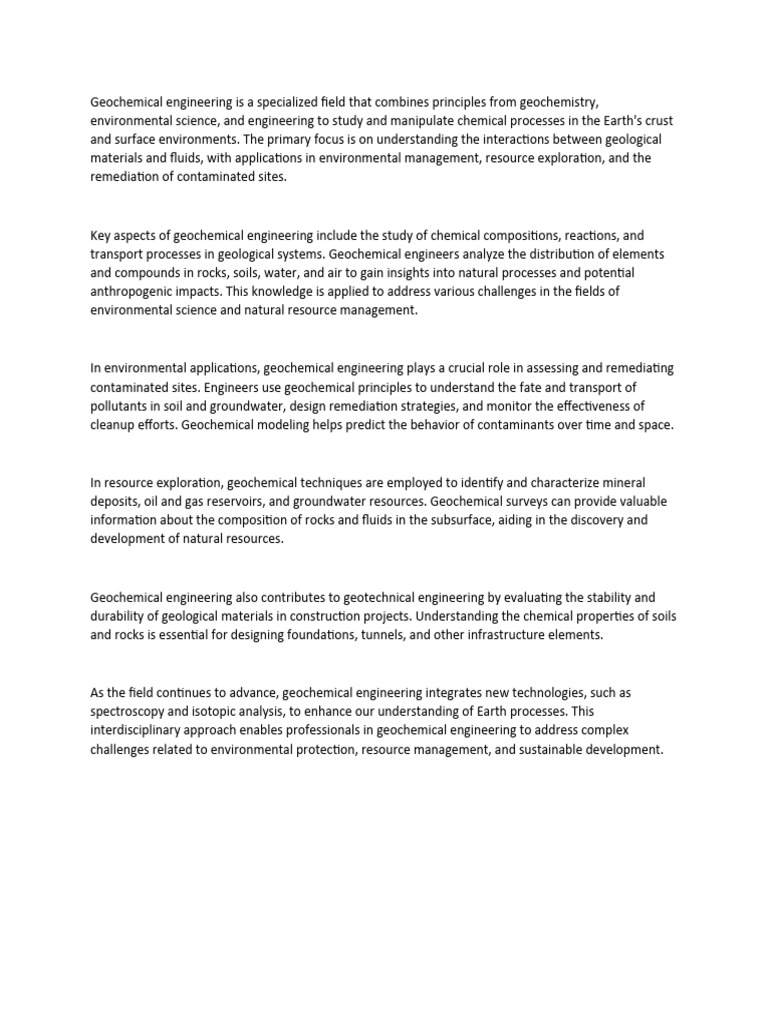 Geochemical Engineering | PDF