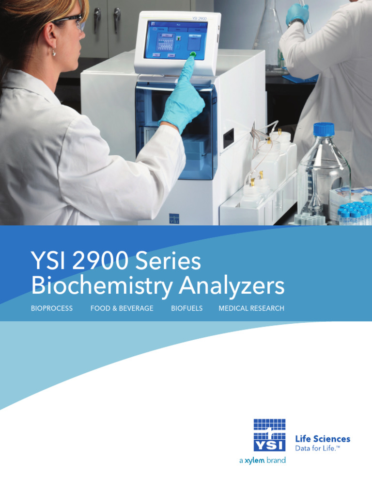 YSI 2900 Biochemistry Analyzers - Brochure | PDF | Biochemistry | Chemistry