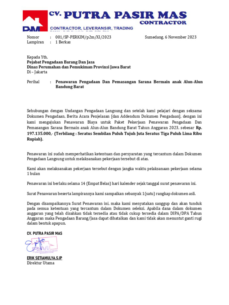 Dok Penawaran P2PM | PDF