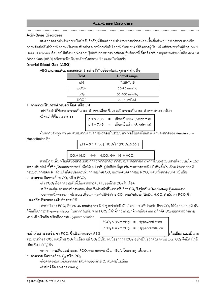 Acid Base Disorders | PDF