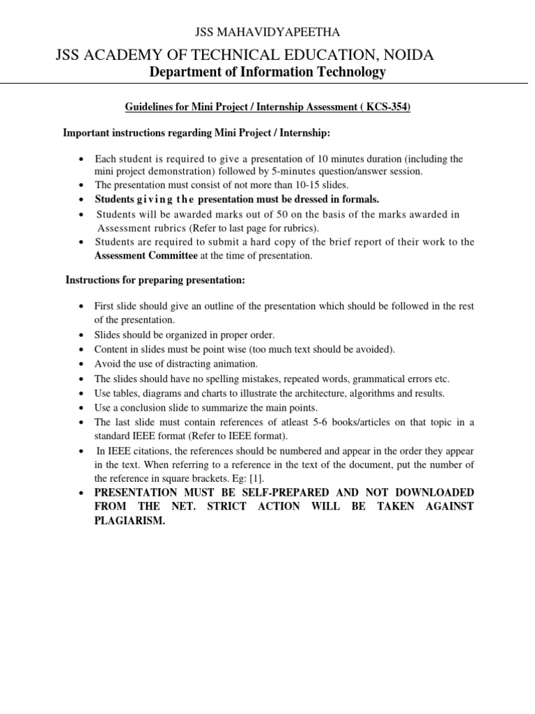 Mini Project - Guidelines | Download Free PDF | Human Communication