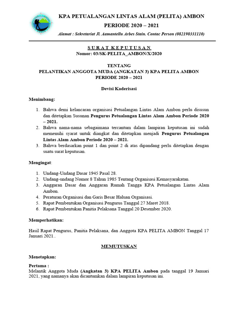 Surat Keputusan | PDF