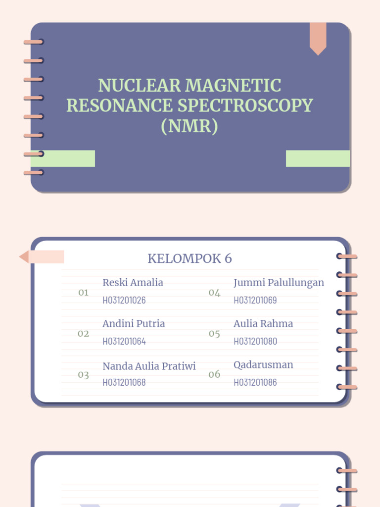 Kelompok 6 - Spektroskopi NMR | PDF