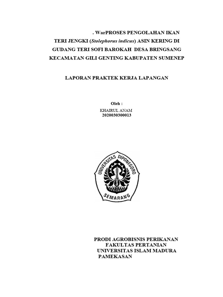 Sip Laporan Resmi PKL | PDF