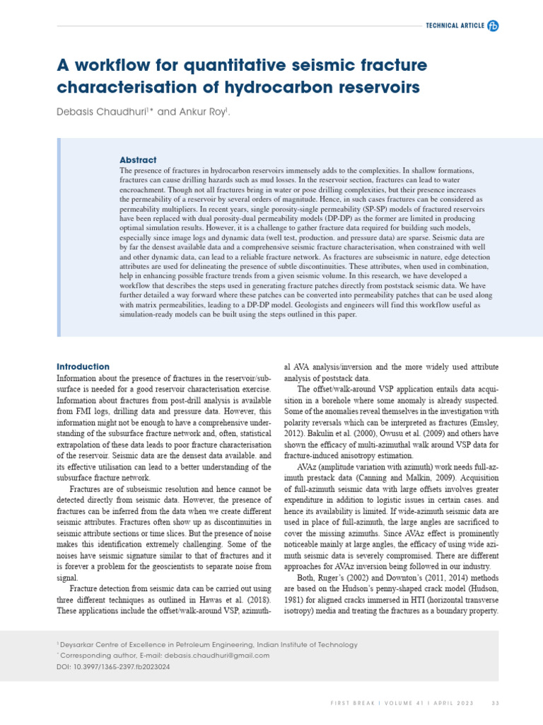 Workflow For Quantitative Seismic Fracture | Download Free PDF | Reflection Seismology ...