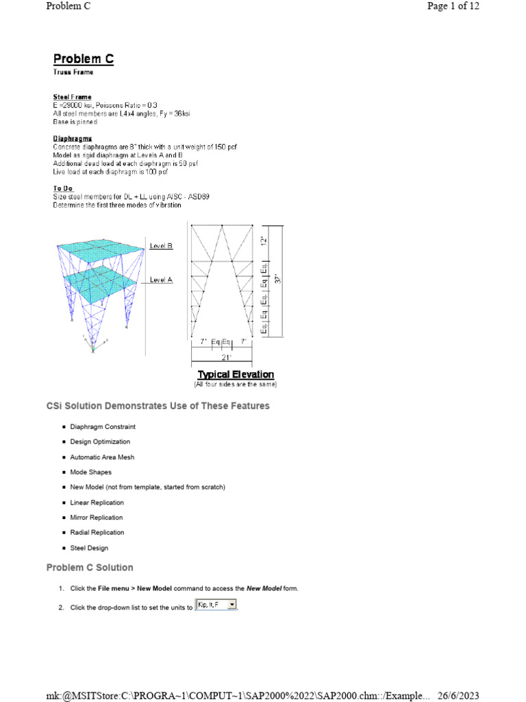 ejemplo de sap2000 | PDF | Menu (Computing) | Button (Computing)