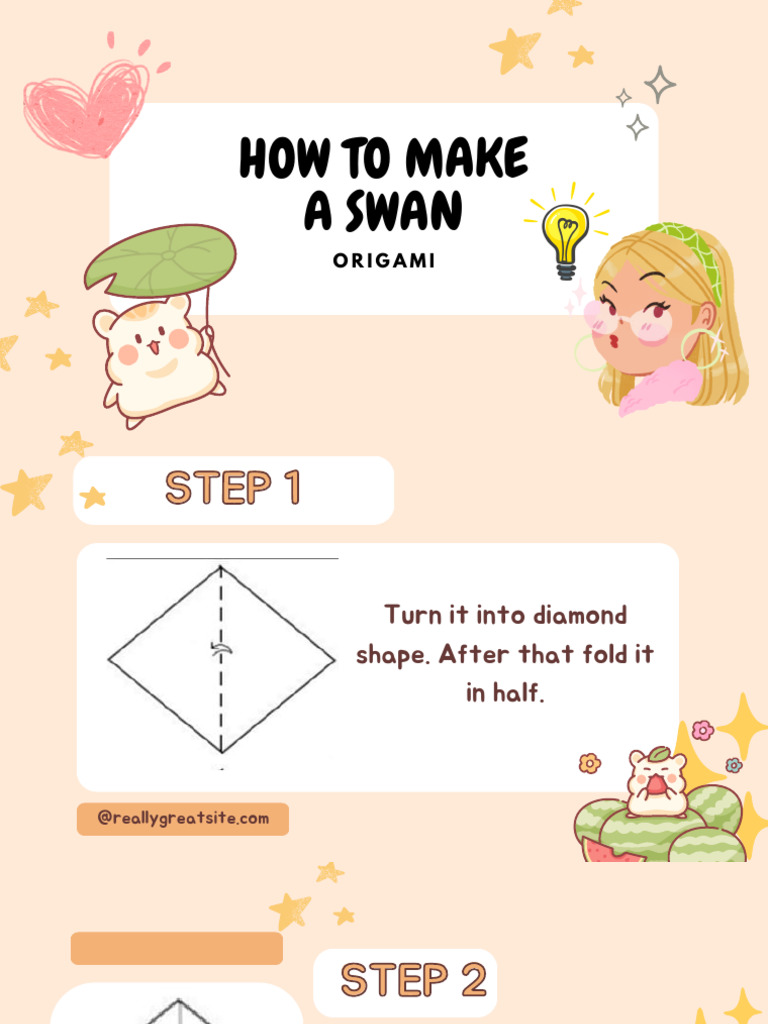 Easy Origami Swan Instructions | PDF | Home & Garden