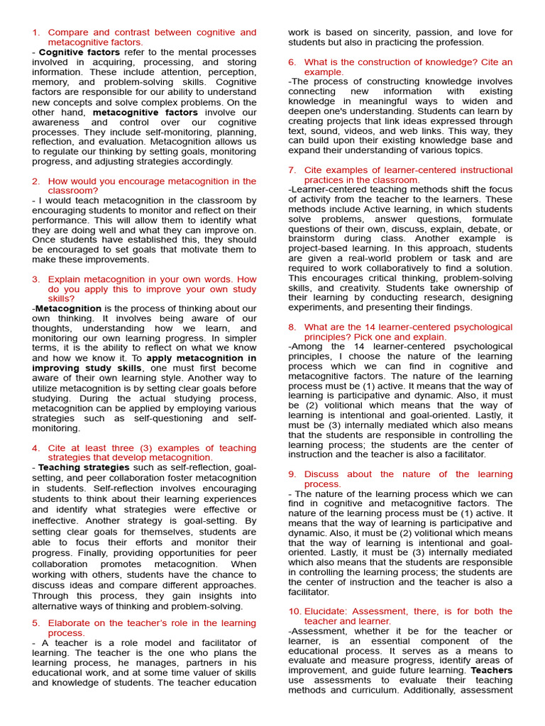 Cad Notes | PDF | Career & Growth | Self-Improvement