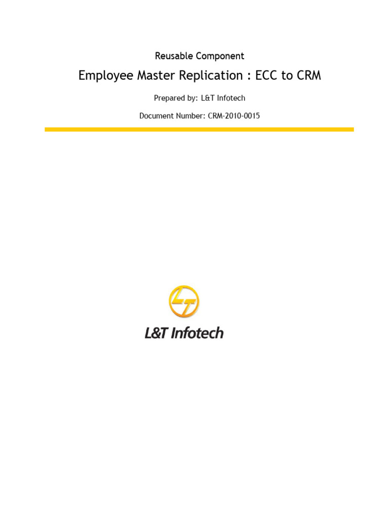 SAP CRM Employee Replication Guide | PDF | Computers