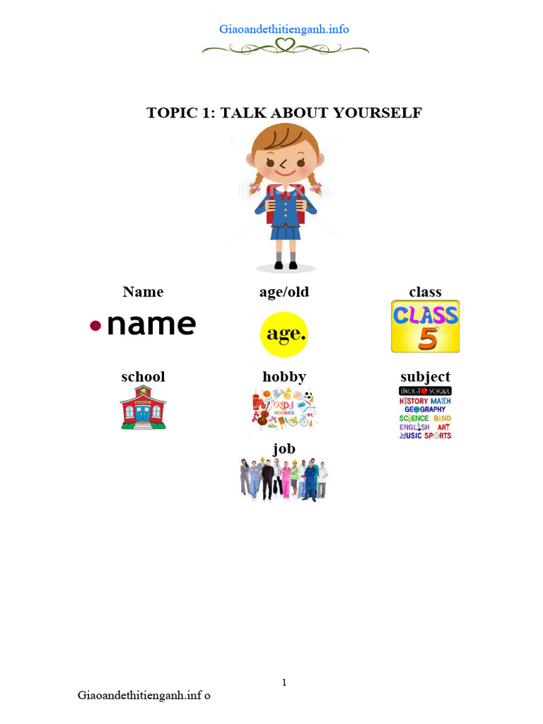 Self-Introduction Topics for Students | PDF | Workweek And Weekend