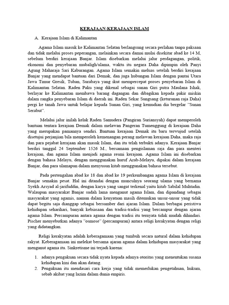 Kel. Iv Kerajaan Islam Di Kalimantan Dan Sulawesi | PDF