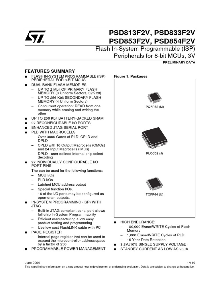 Psd813f2v (Isp) | PDF | Microcontroller | Flash Memory