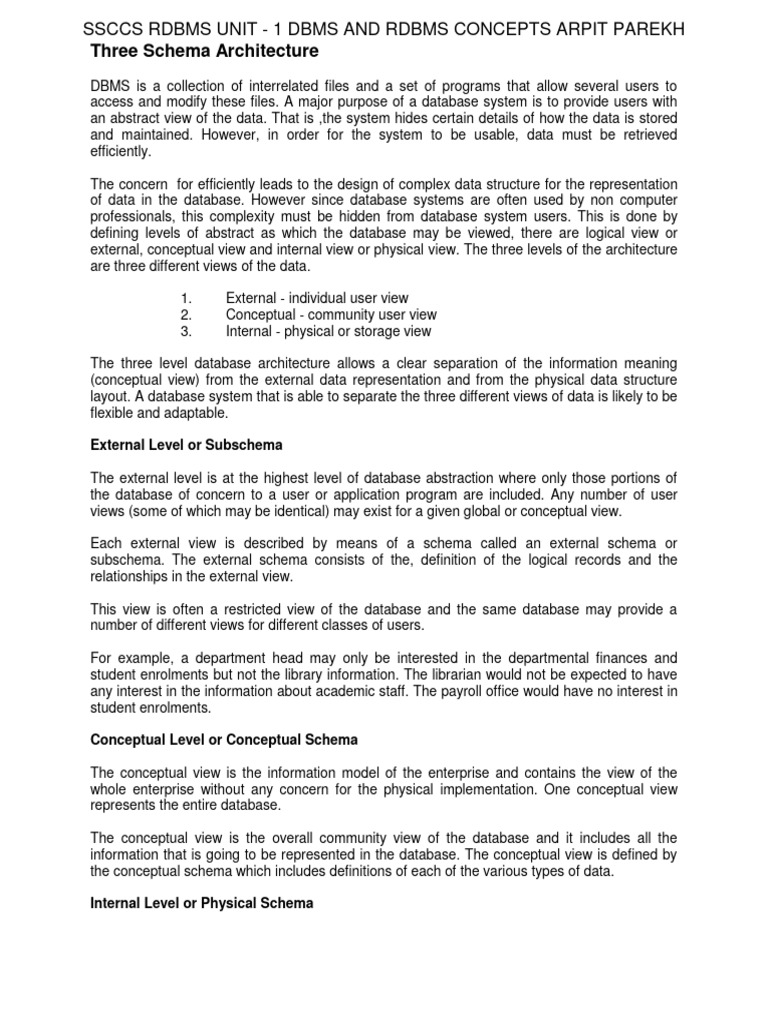 Unit - 1 Part 2 | PDF | Relational Database | Databases