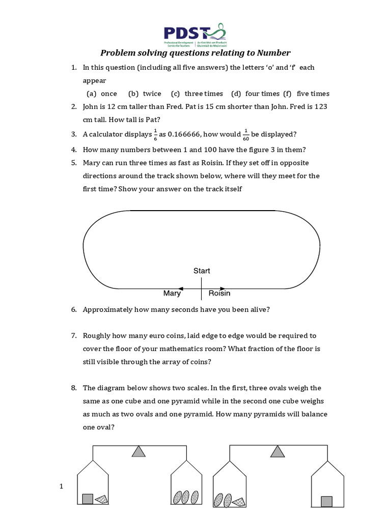 Problem Solving Questions-Ire | PDF | Length | Area